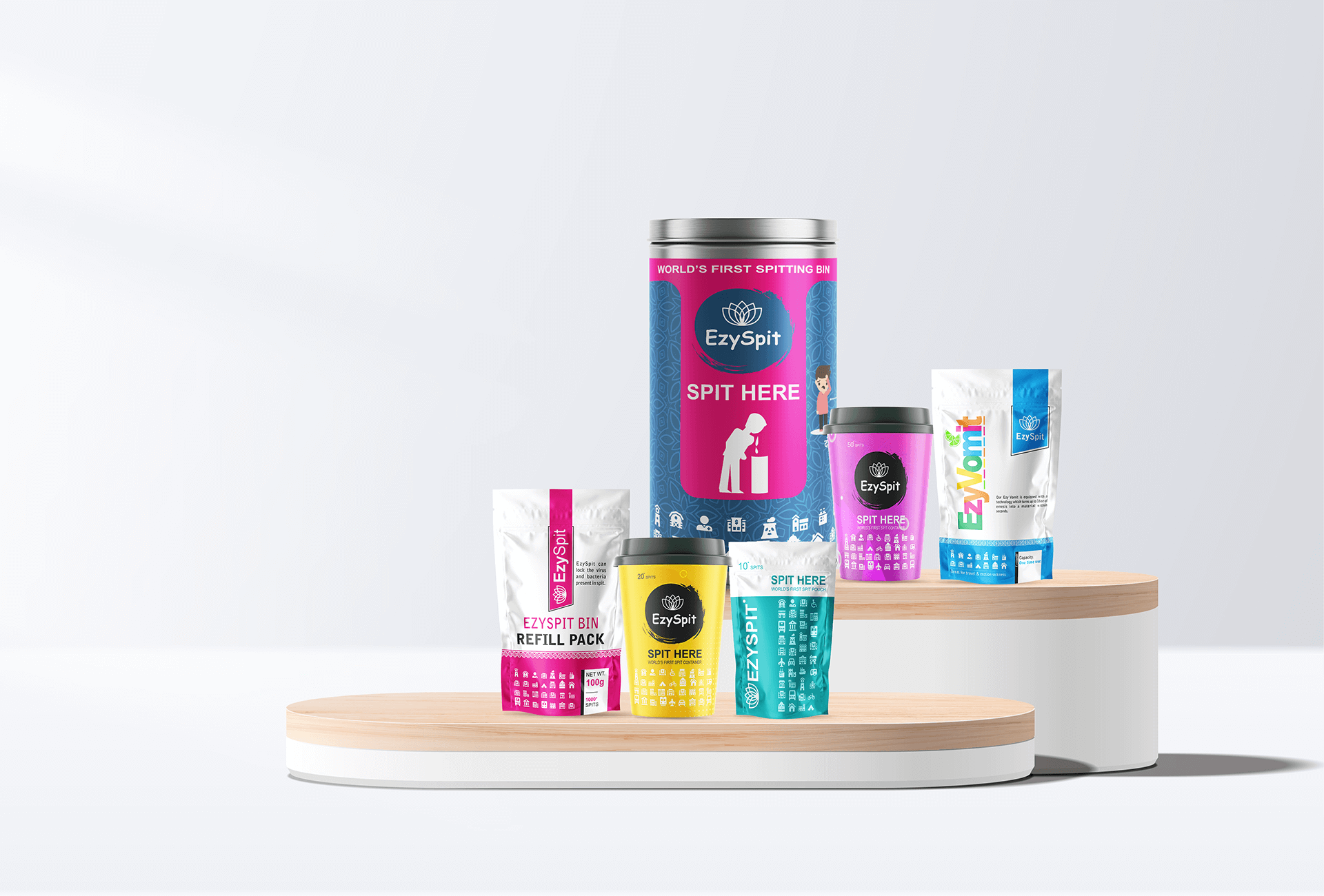 For Spit Free World – World’s First Reusable Mobile Spittoon.